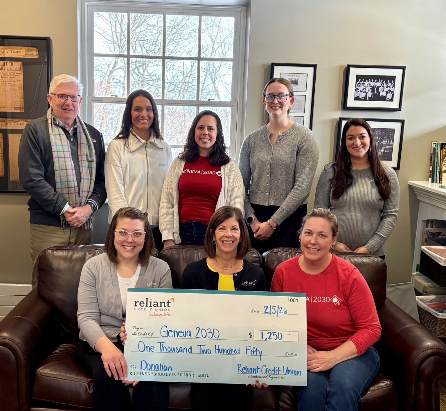 Reliant Credit Union Donates $1,250 to Geneva 2030 - The Credit Union ...